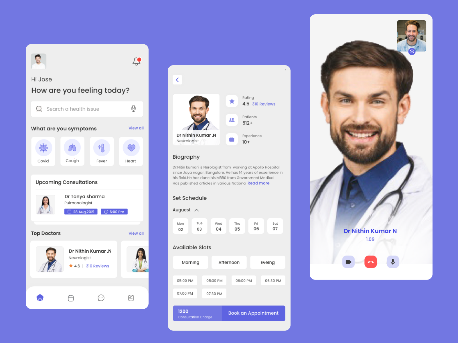 Doctor Online Appointment App by venugopal on Dribbble