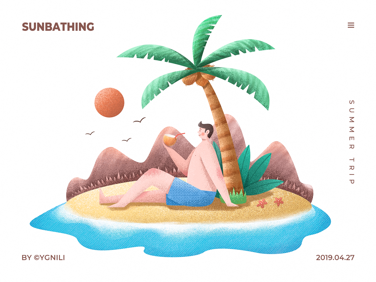 Summer Trip - Sunbathing by OneZane for DCU on Dribbble