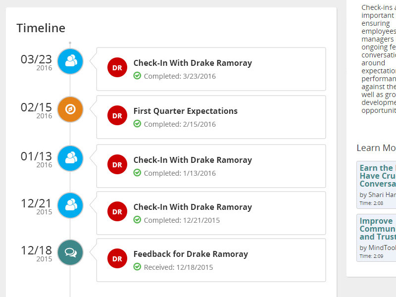 Performance Timeline by Brian Heltsmith on Dribbble