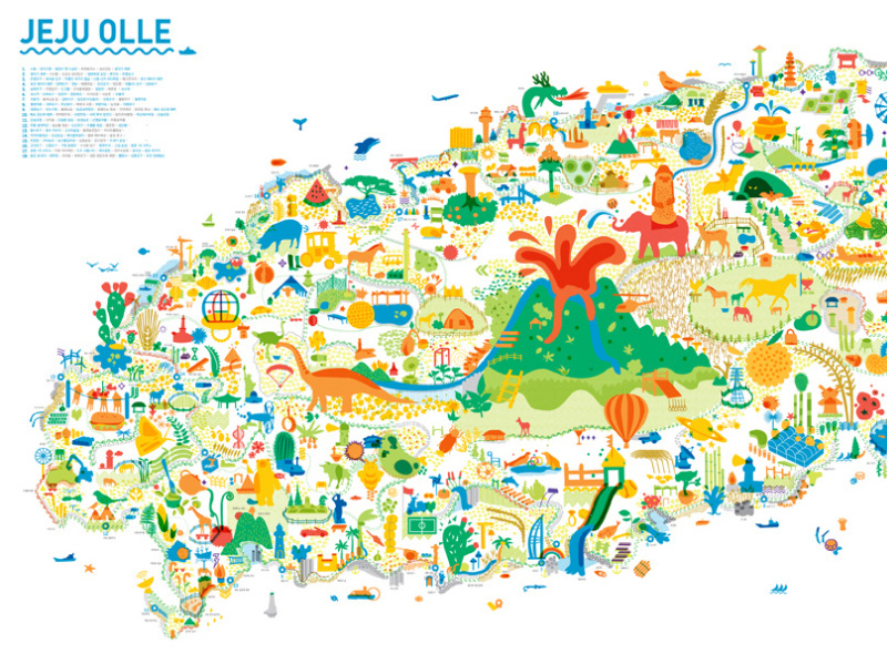 Jeju Olle Pictorial Map by Kim Gyeongah on Dribbble