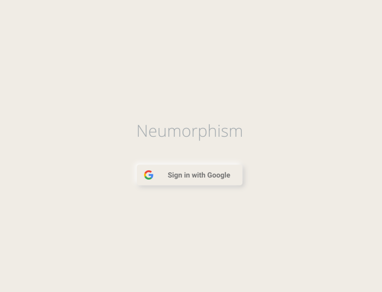 Google Sign-in Button | Neumorphic style by Suraj Mandal on Dribbble