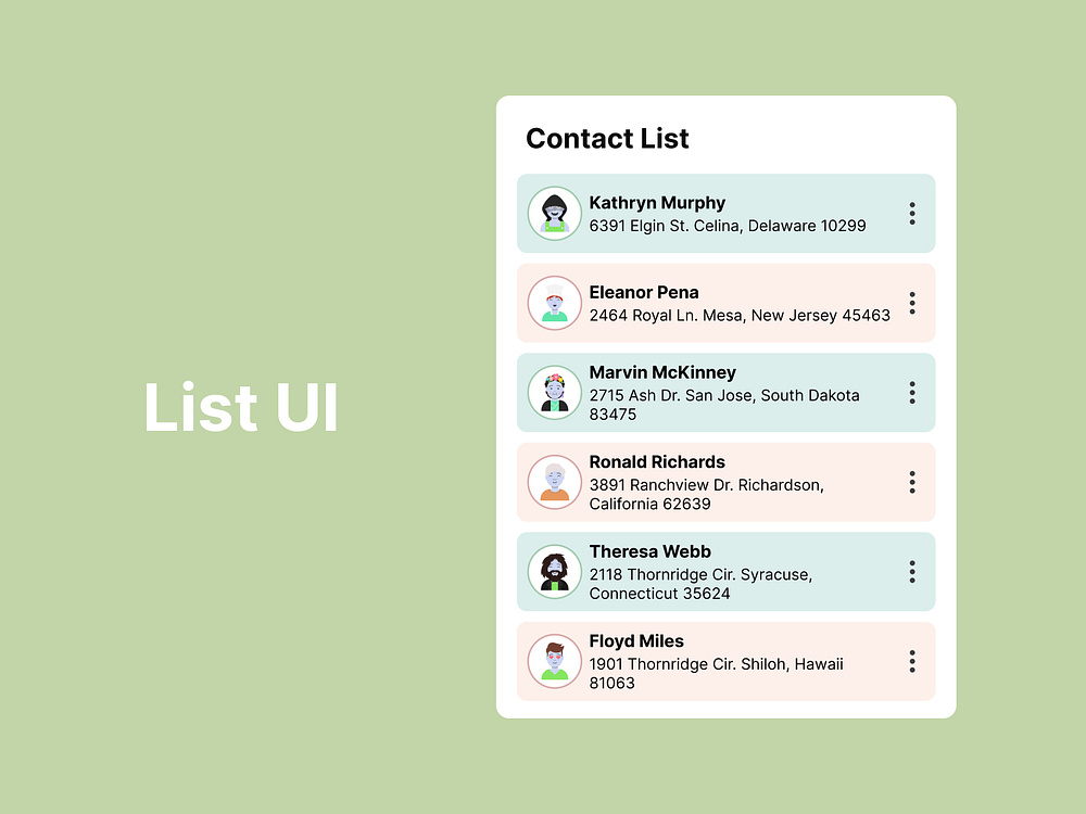 Browse thousands of List UI images for design inspiration | Dribbble