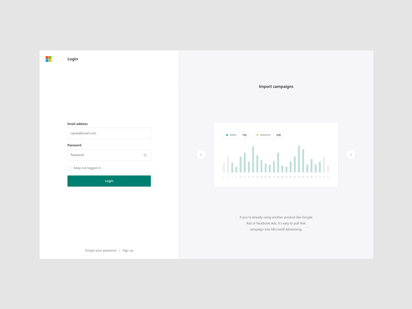 Microsoft | Login by Gregoire Vella on Dribbble