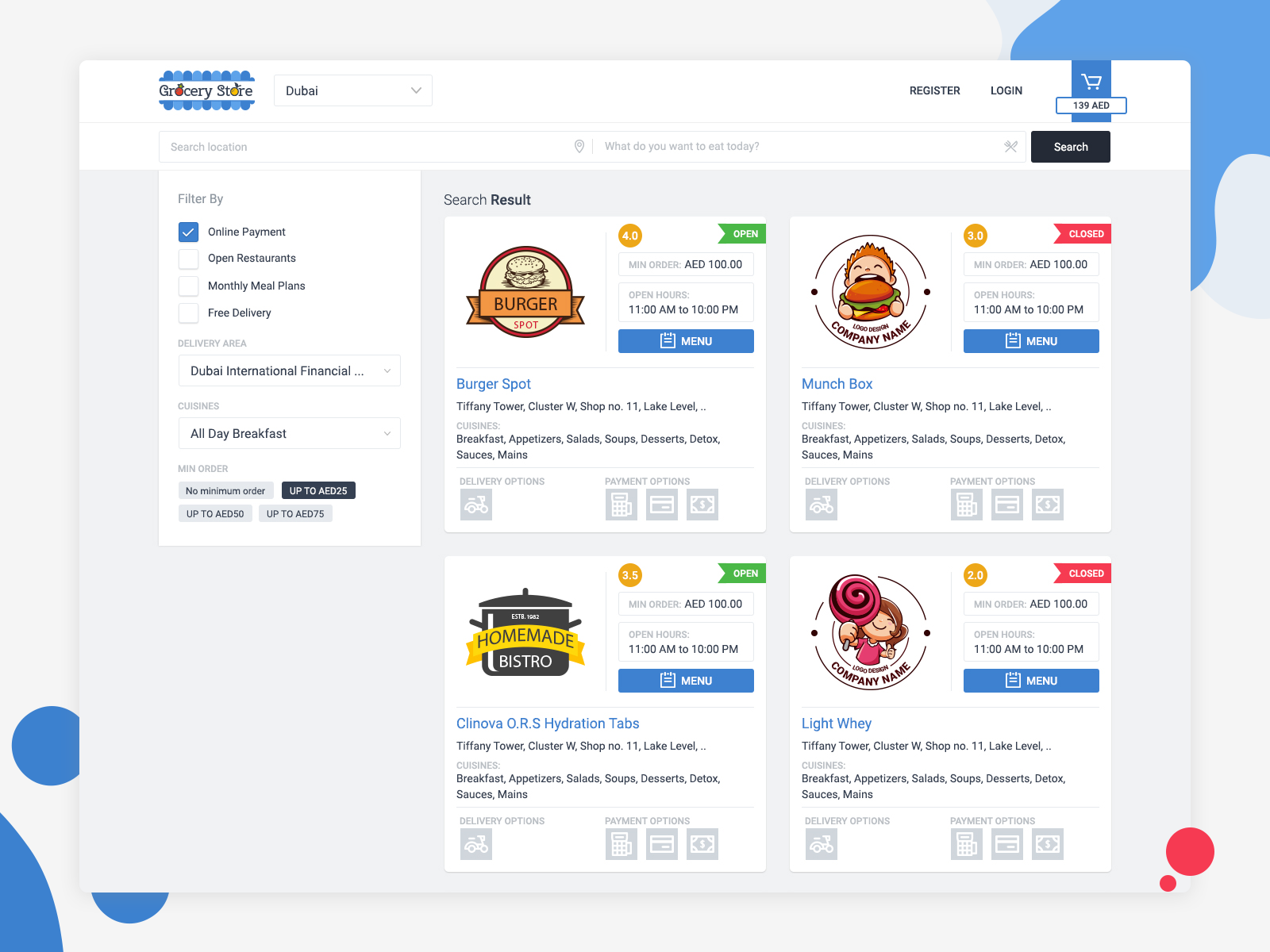 Food Order Delivery Web design by Khaleel Rahman on Dribbble