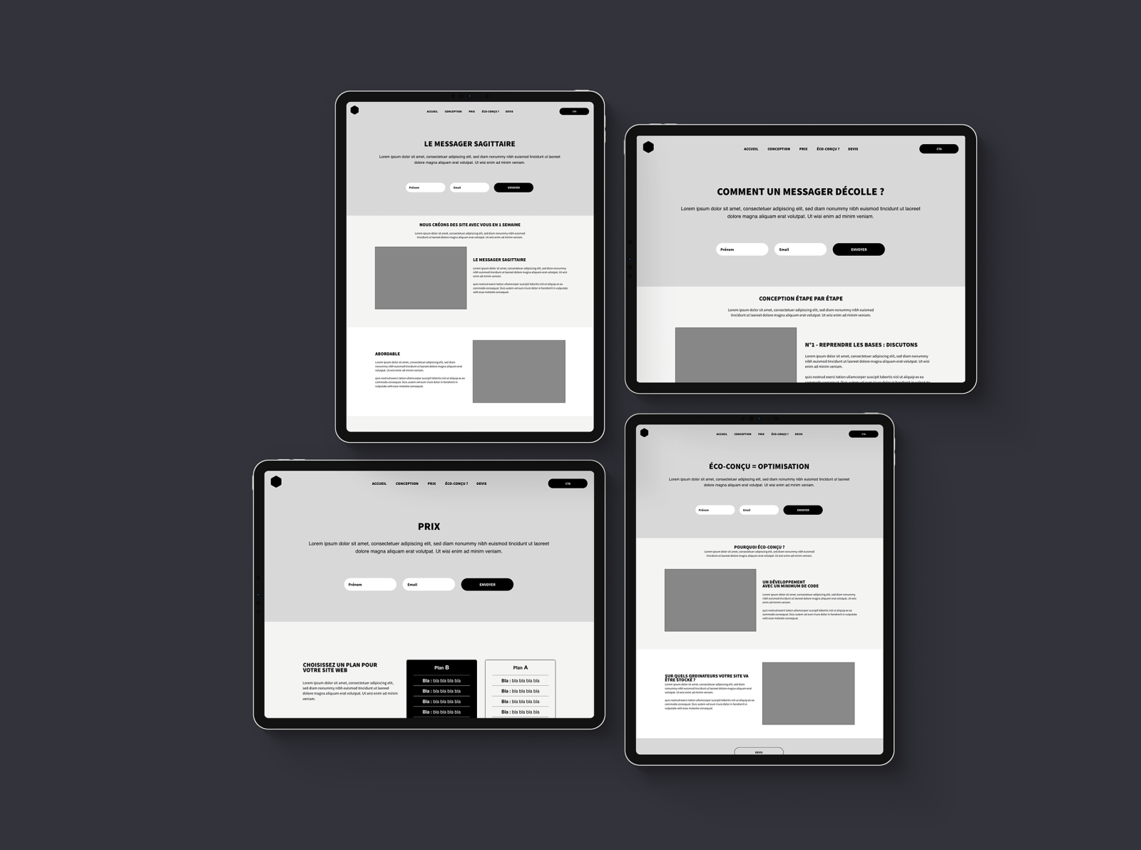 WIREFRAMES - THE SAGITARY MESSENGER by Tristan Fraud - Art Director ...
