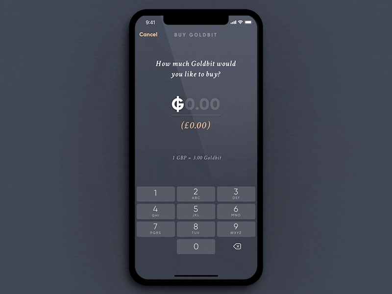 Enter amount interaction by Rich French on Dribbble