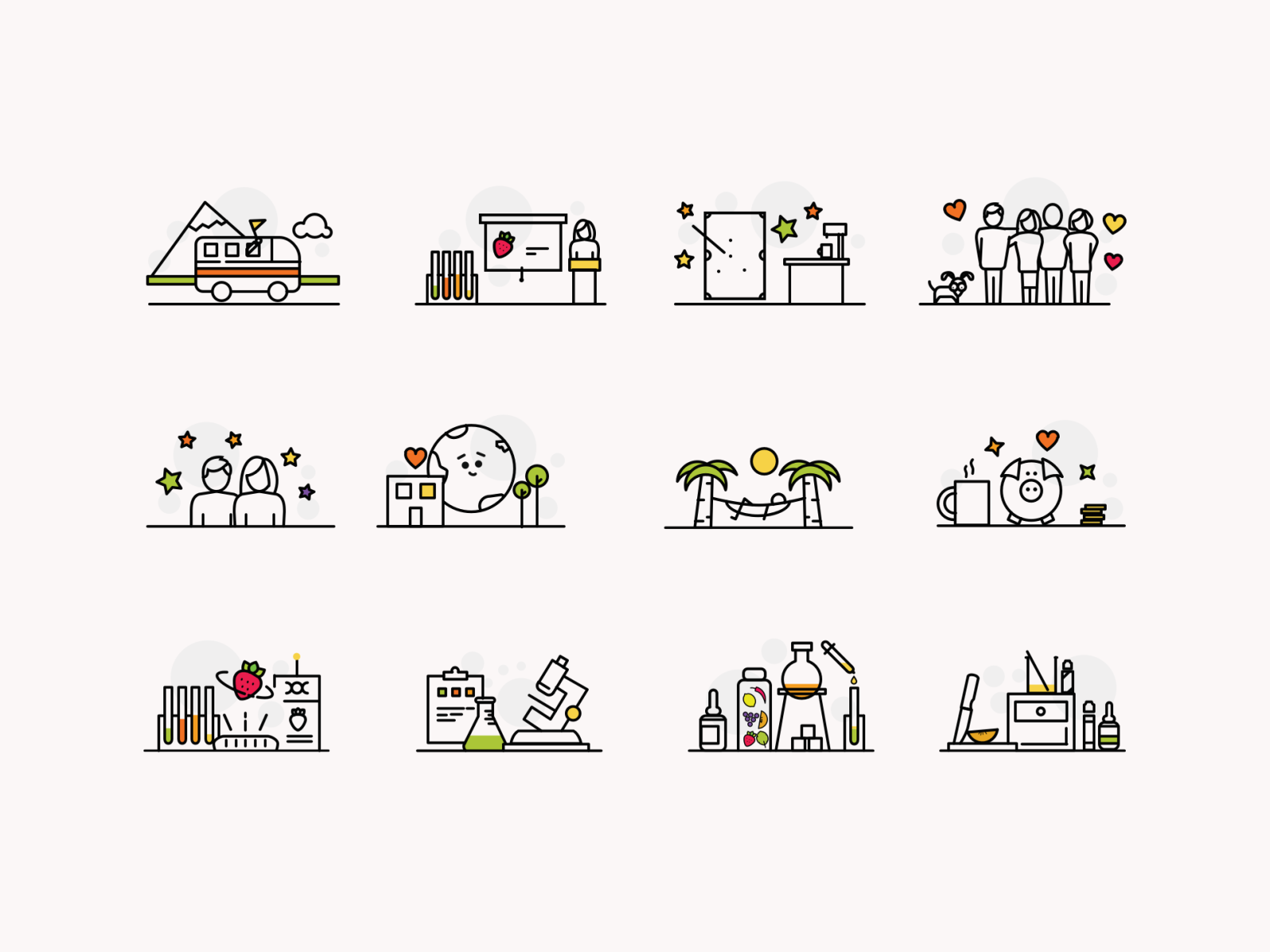 Iconography set by Limely on Dribbble