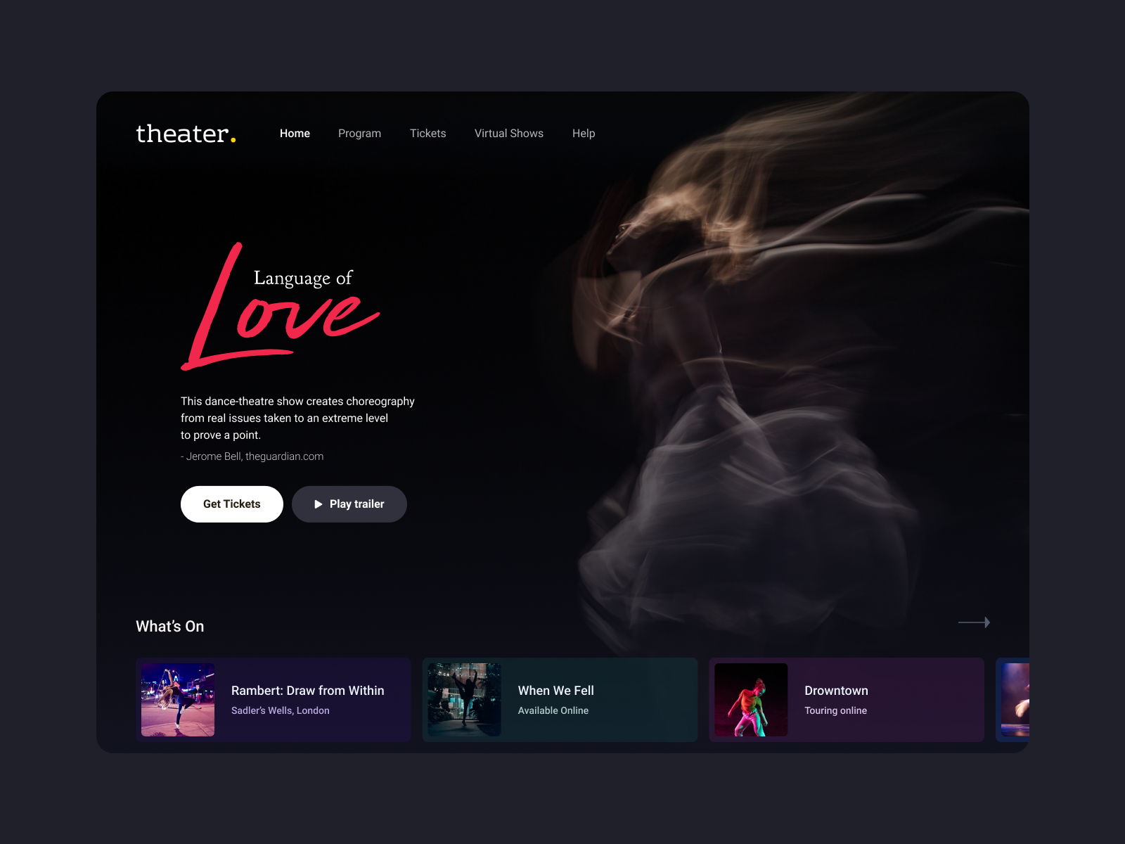 Online Ticket Sale Landing Page by Emanuel Mateiuc on Dribbble