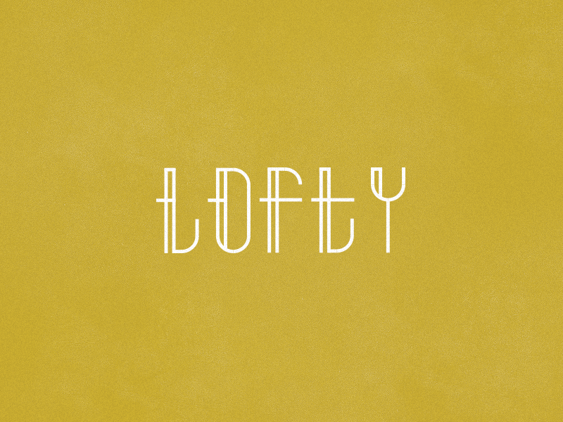Lofty Font by Manuel Krüger on Dribbble