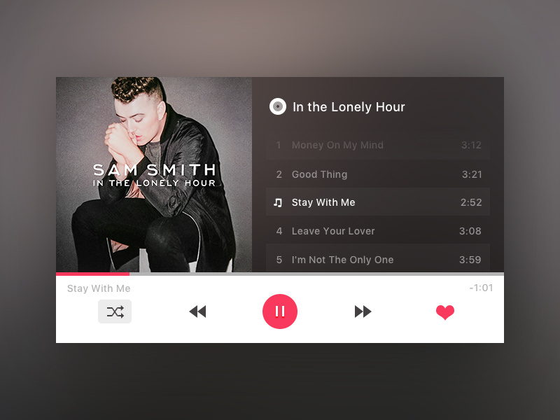Music player by JohnnyASNT on Dribbble
