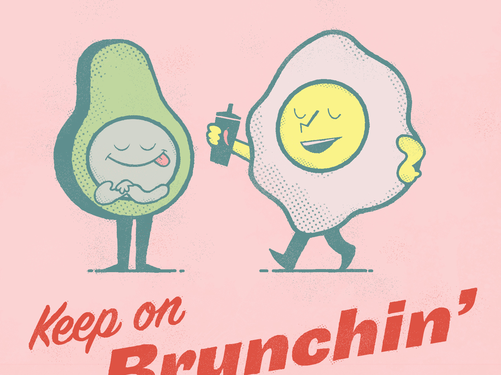 Retro Brunch Chums by Lynn Craig on Dribbble
