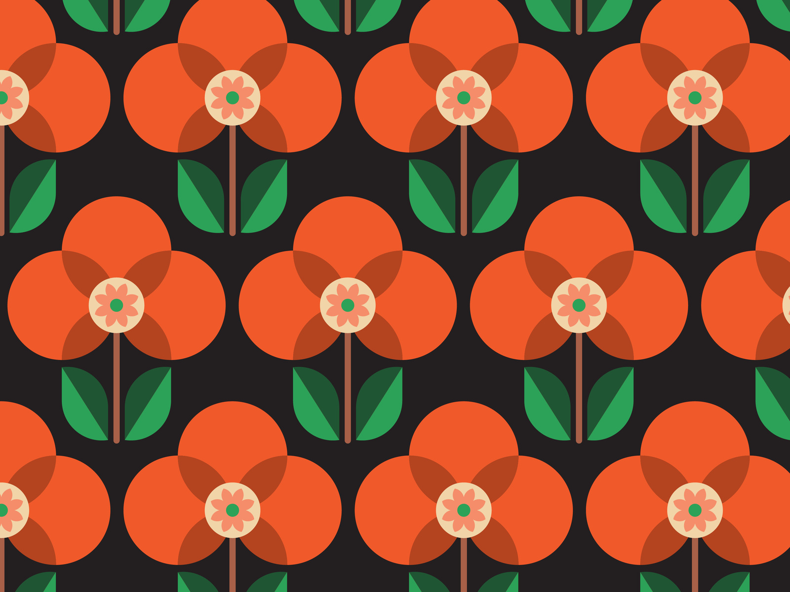Mid Mod Pattern by Andrea Engelmeyer on Dribbble
