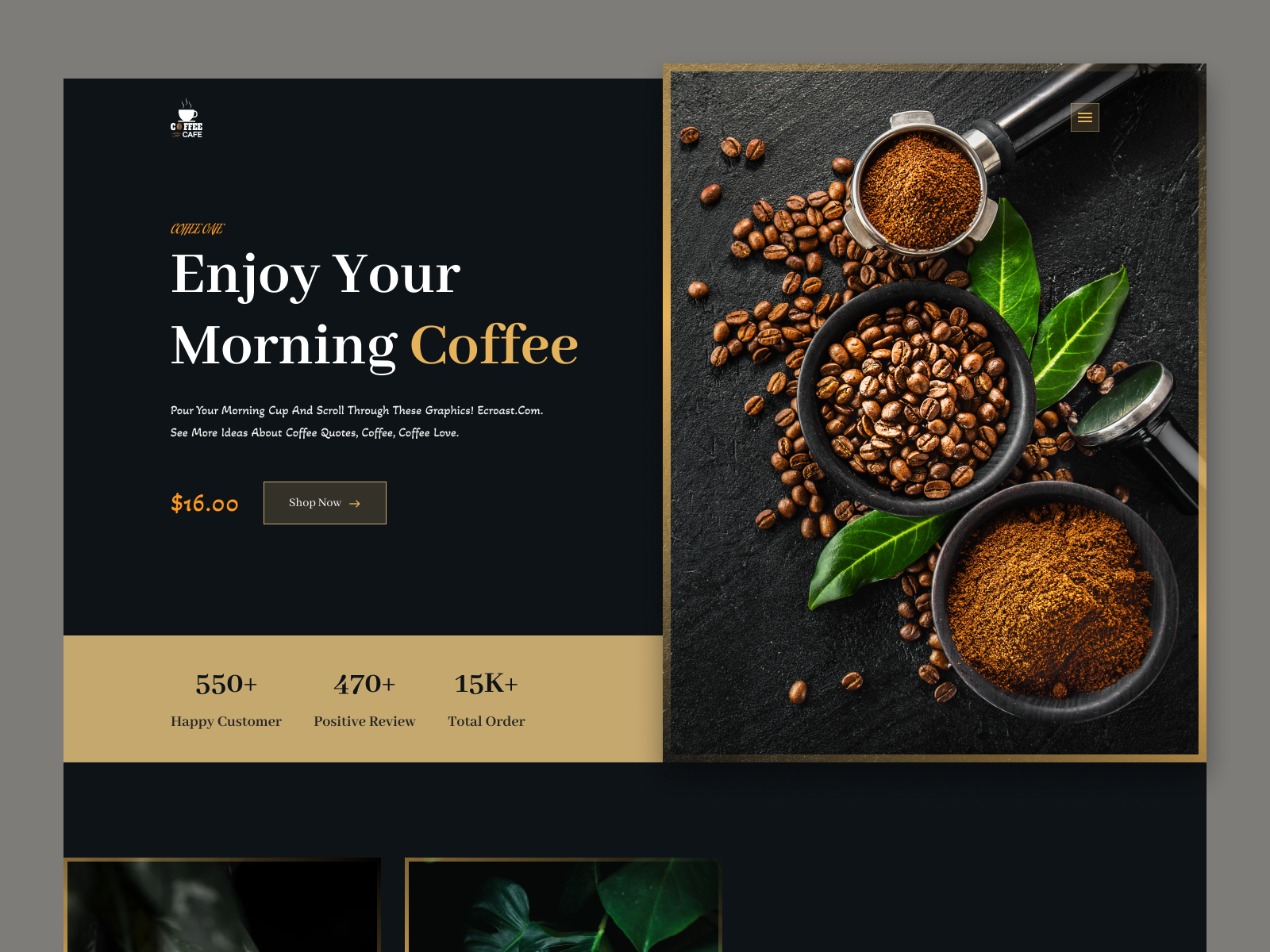 Coffee Cafe Landing Page Hero Section! by Soykot Talukdar on Dribbble Coffee Cafe Landing Page Hero Section! by Soykot Talukdar on Dribbble