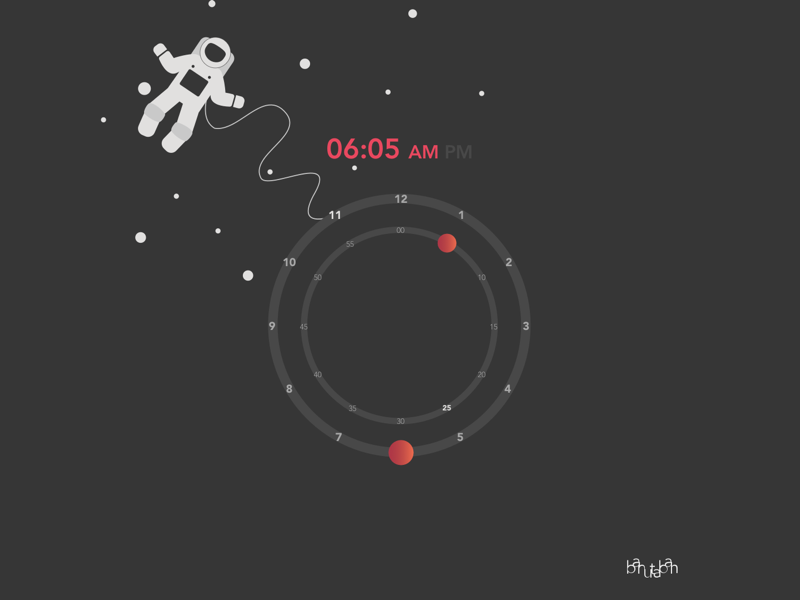 Planets Time Picker by Banu Taban on Dribbble