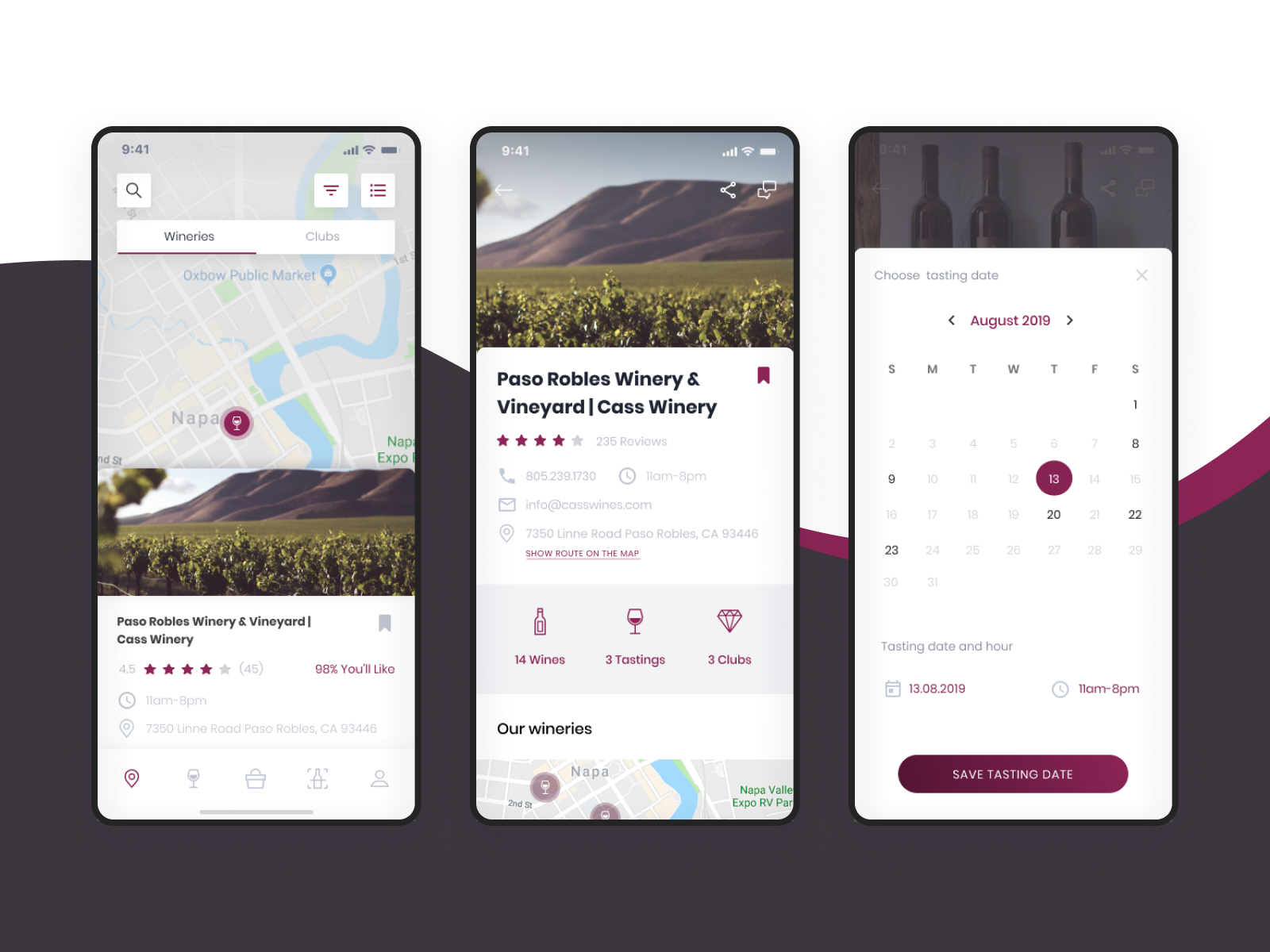 Wine app by Philippe Mote for TechWings on Dribbble