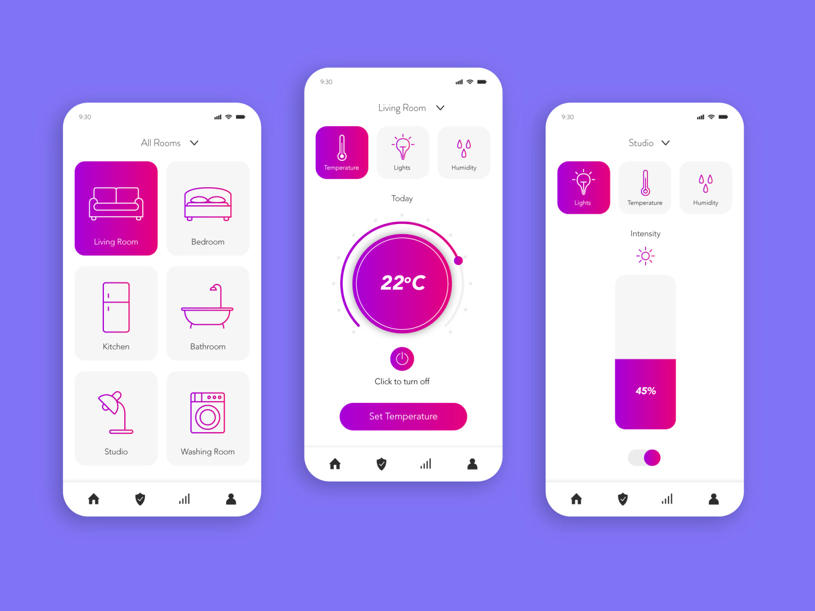 UI App Smart Home - Study by Luigi D'Antuono on Dribbble