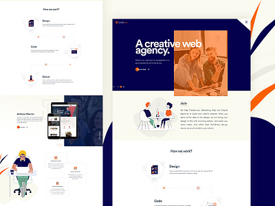 Digital agency landing page by Fahmida Bhuiyan on Dribbble