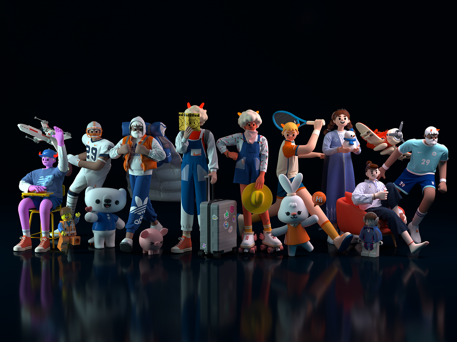 2020 3D Modeling Collection by Enze Gu on Dribbble