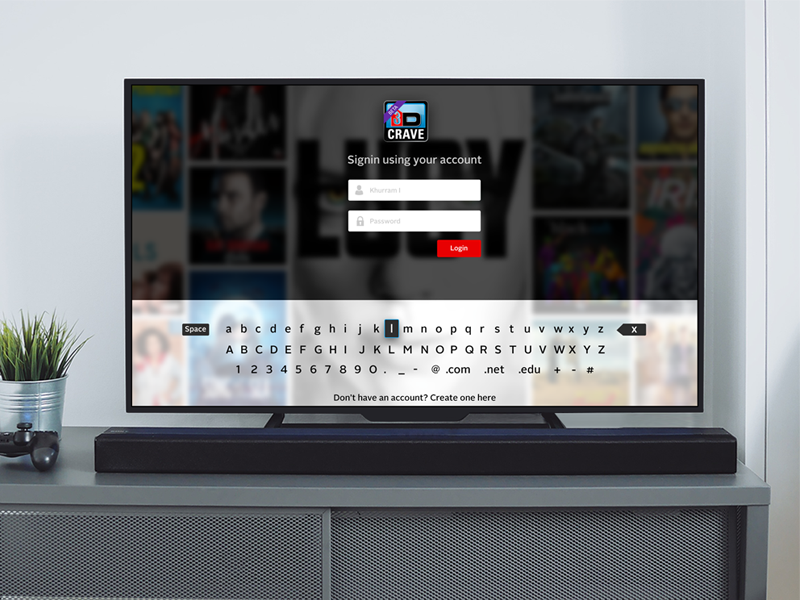 Login View - 3DTV App design by Khurram butt on Dribbble