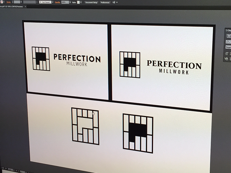Perfection Millwork Logo Design by Mike Tighe for Solid on Dribbble