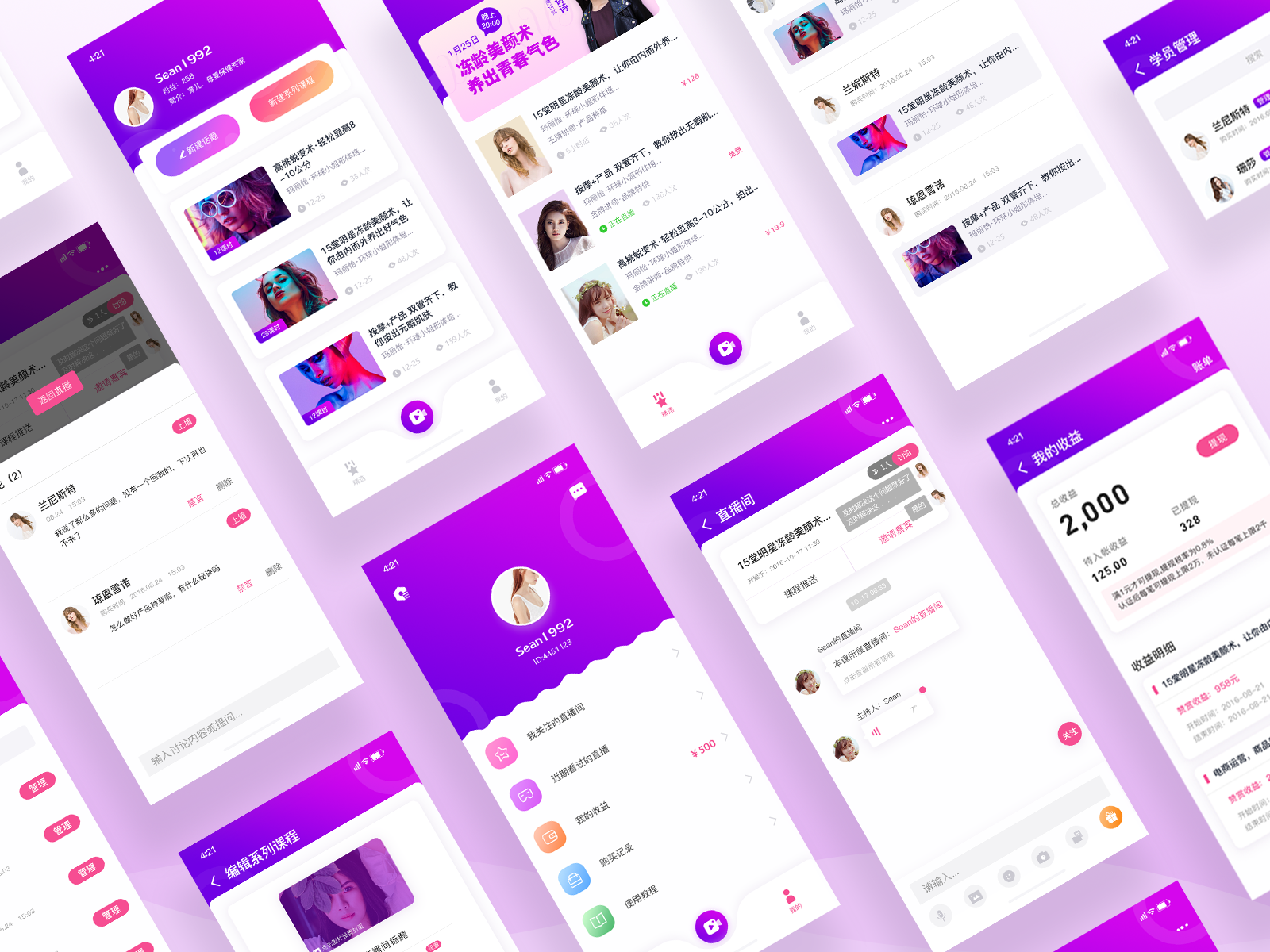 Live Application 3 by Sean Z on Dribbble