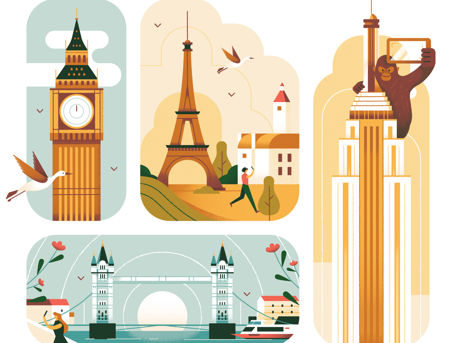 Selfie Spots by Elen Winata on Dribbble