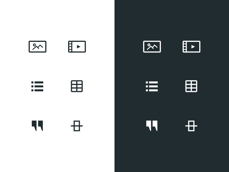 Custom content editing icon set by STRAK on Dribbble