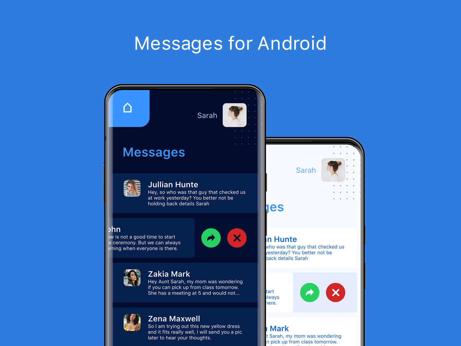Messages for Android by Sherlan Gittens on Dribbble