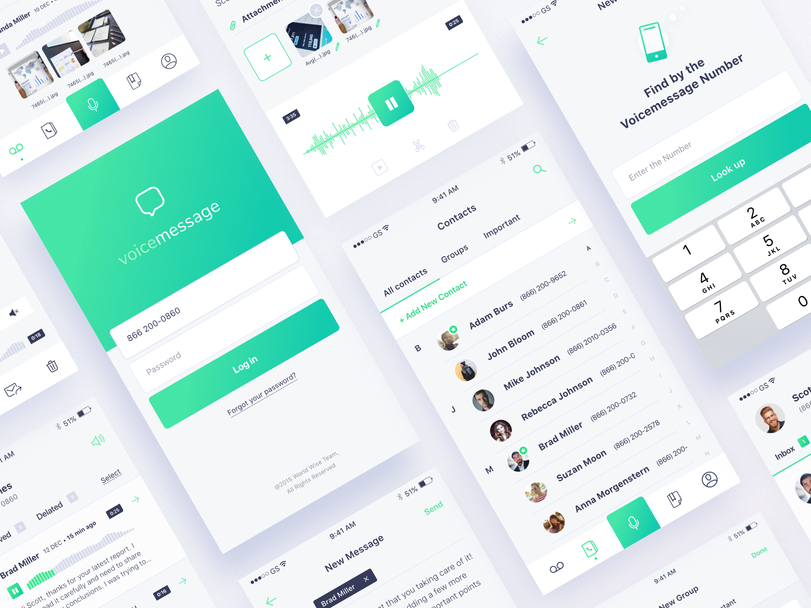 Voice Messages Mobile App by Marta Fryga for tonik on Dribbble