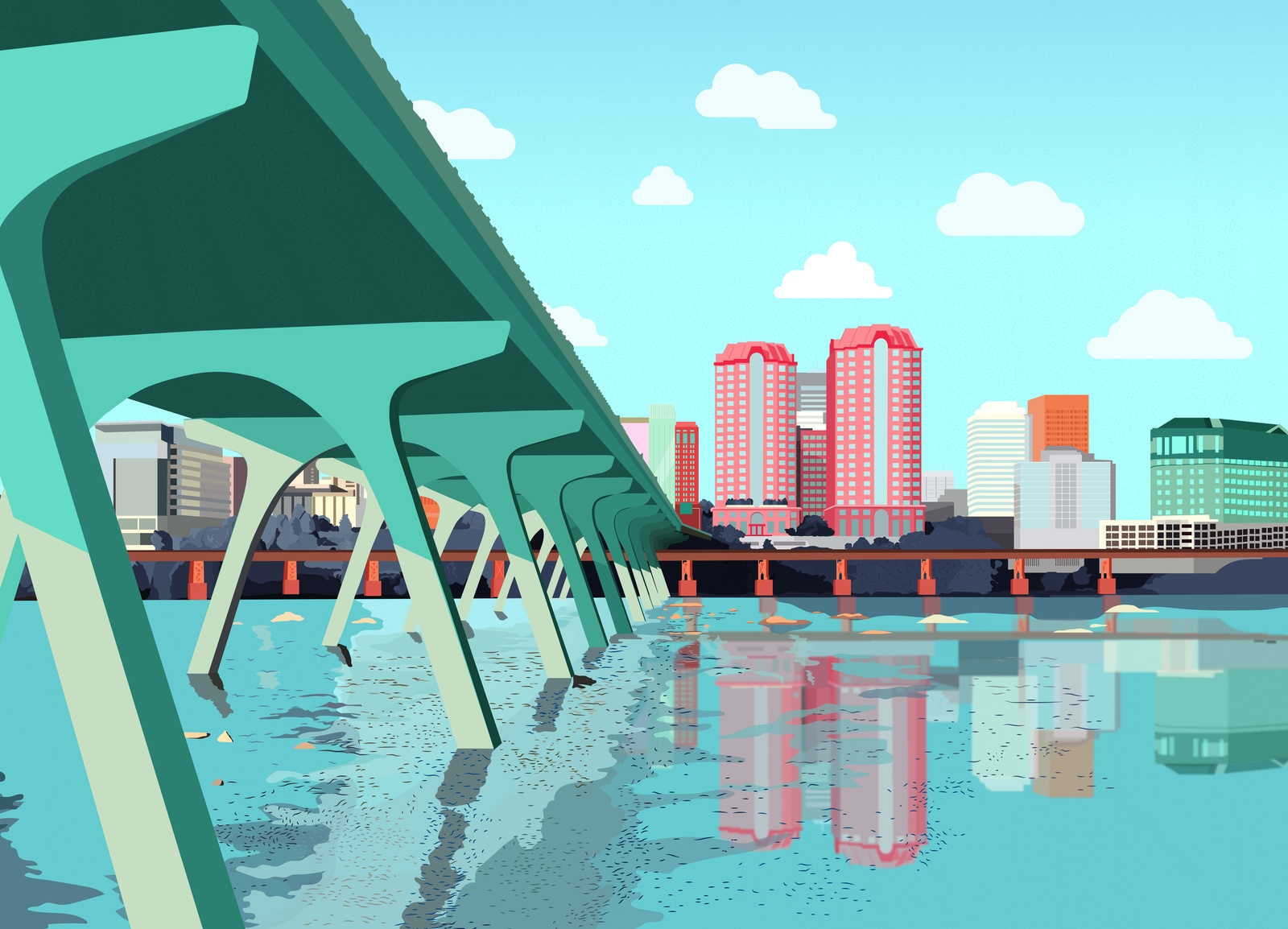 RVA Skyline by Samantha Johnson on Dribbble
