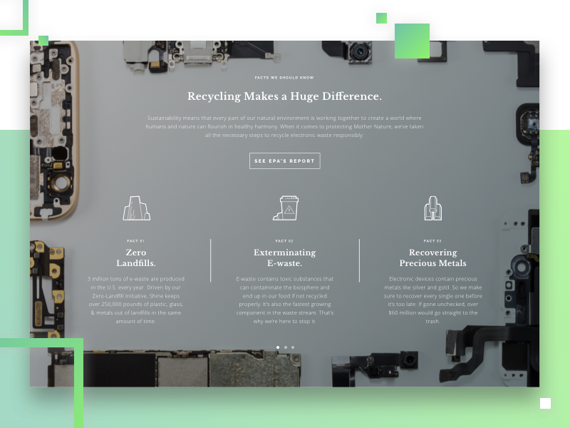 Shine Electronics Landing Page by Yizzy Wu on Dribbble