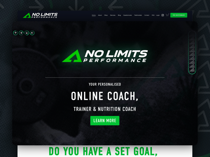 No Limits Performance UX, UI & Visual Design by Gianluca Caico on Dribbble