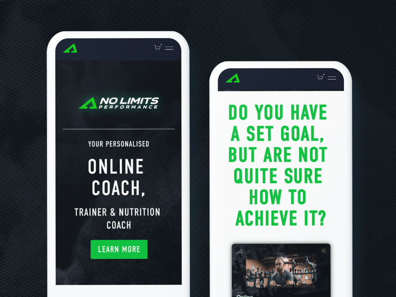 No Limits Performance UX, UI & Visual Design by Gianluca Caico on Dribbble