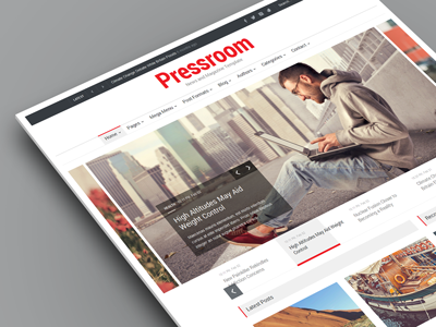 Pressroom - News and Magazine WordPress Theme by QuanticaLabs on Dribbble