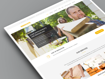 Renovate - Construction Renovation WordPress Theme by QuanticaLabs on Dribbble