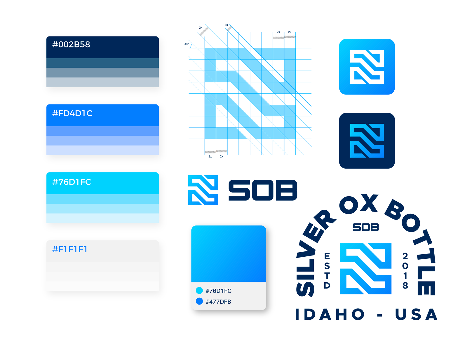 Silver Ox Bottle V2 - Brand identity design by Ruben Daems on Dribbble