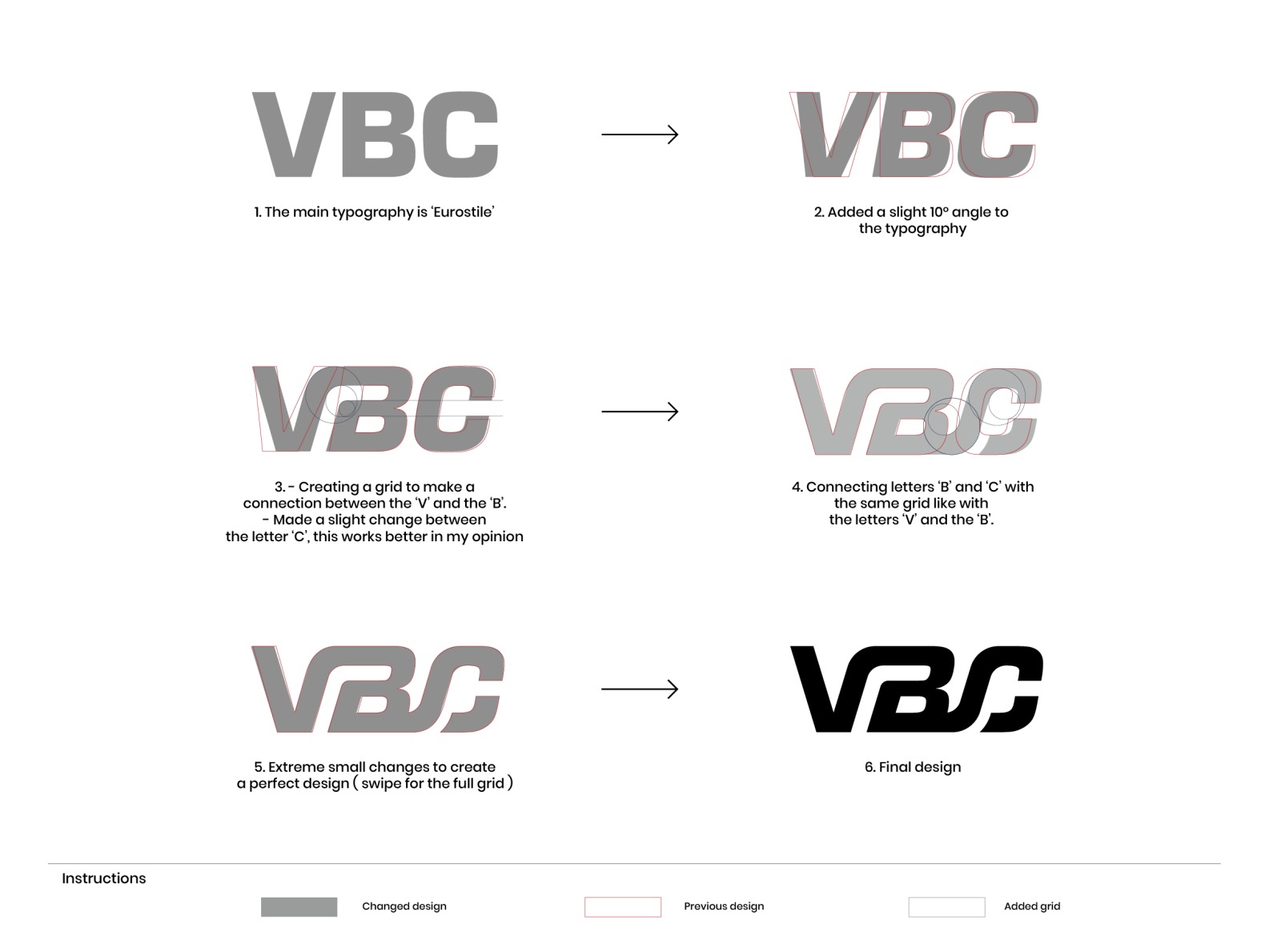 VBC - Logotype process by Ruben Daems - hello@rddc.be on Dribbble
