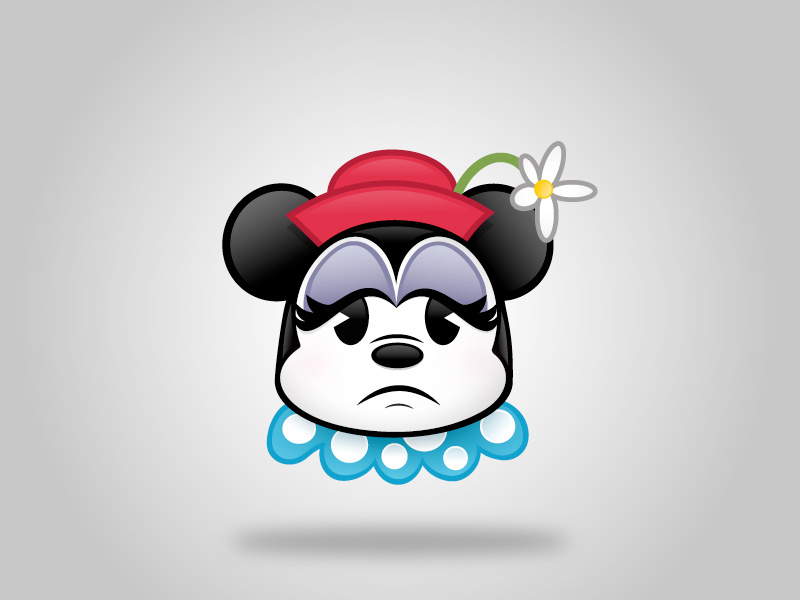 Vintage Minnie Emoji (Sad) by Kirsten Mishay on Dribbble