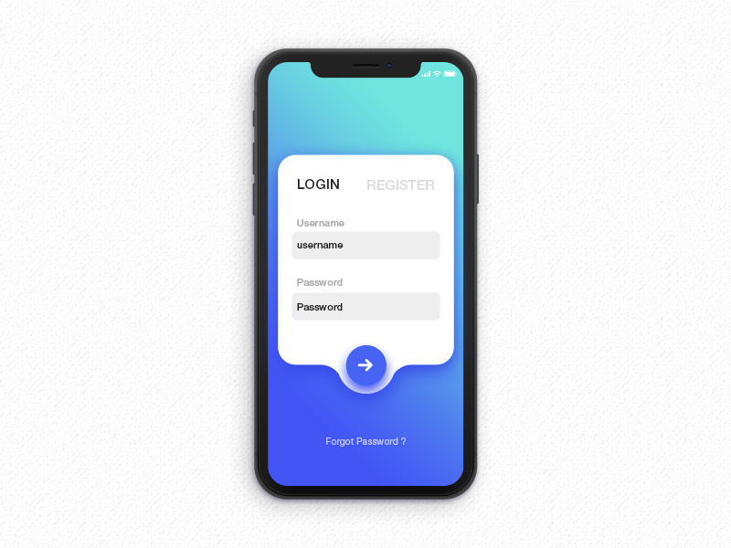Login and Register by Nilam Patel on Dribbble