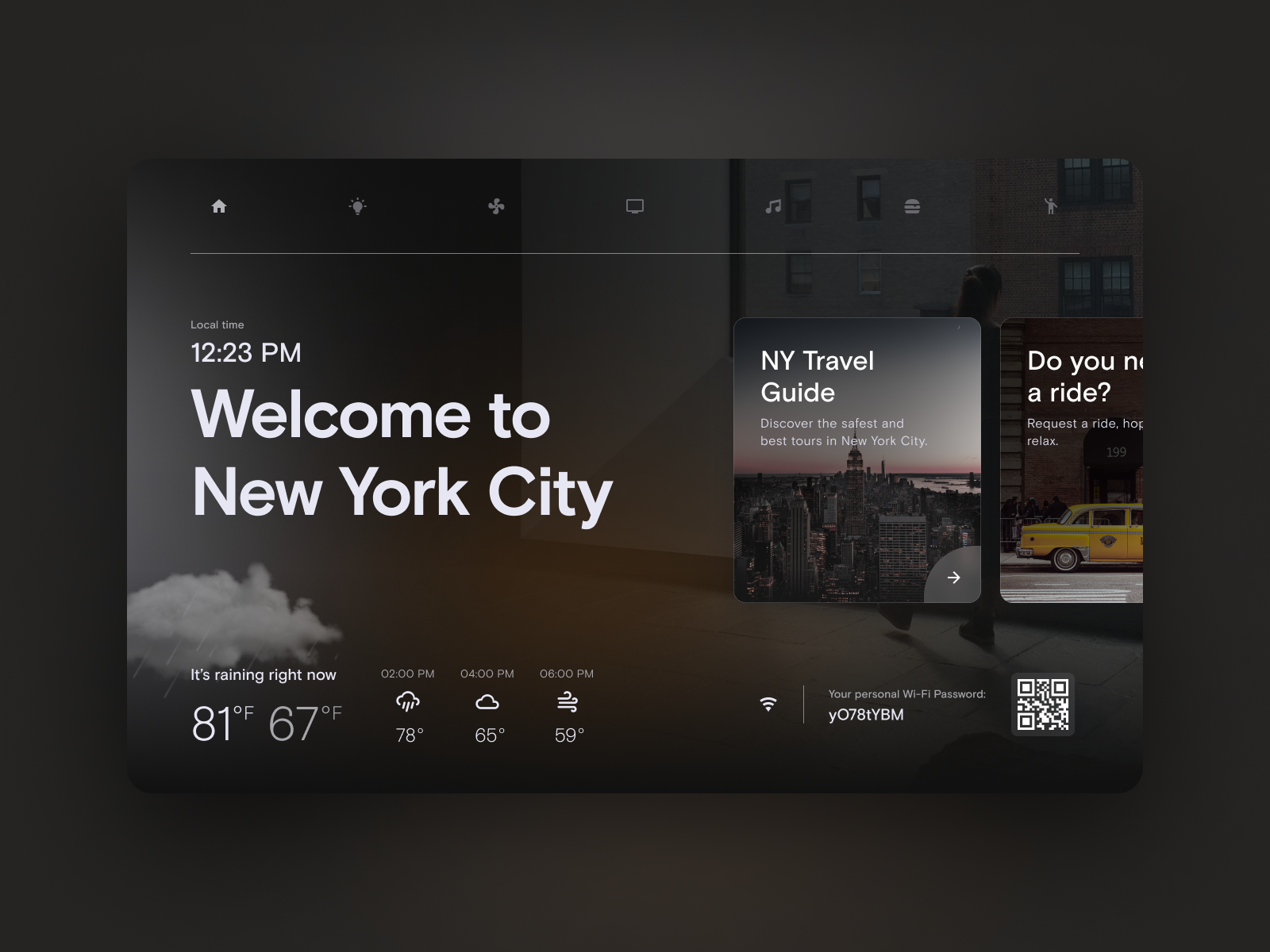 Smart Hotel Room App Concept by Peter Matuszczak on Dribbble