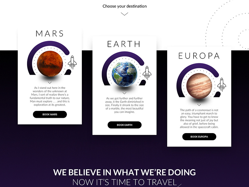 SPACED HomePage by Morgan Brabessa on Dribbble