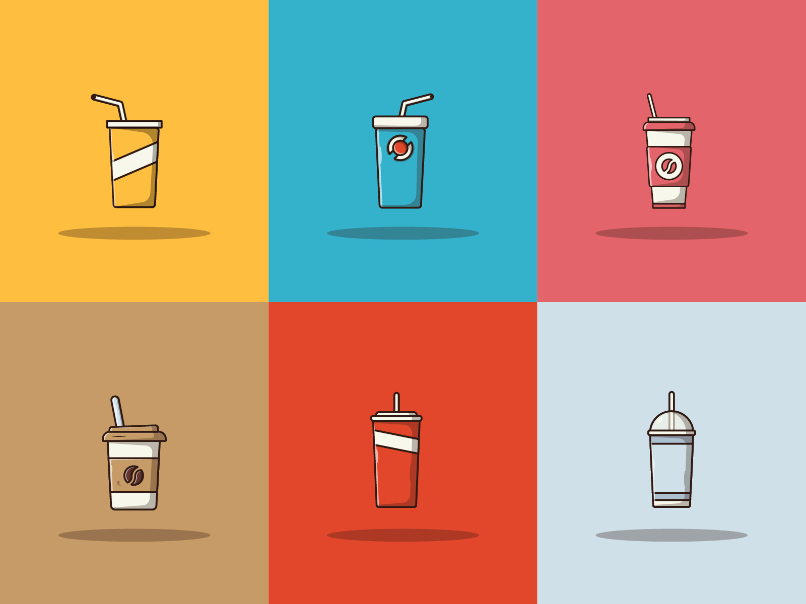 Drinks Vector Set Illustration by Ahmad Ihsan on Dribbble