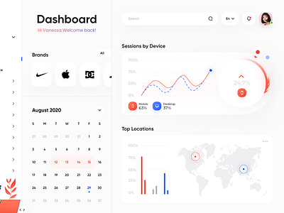 Vuesax Dashboard by Manuel Rovira 😺🤘 for Orizon: UI/UX Design Agency on ...