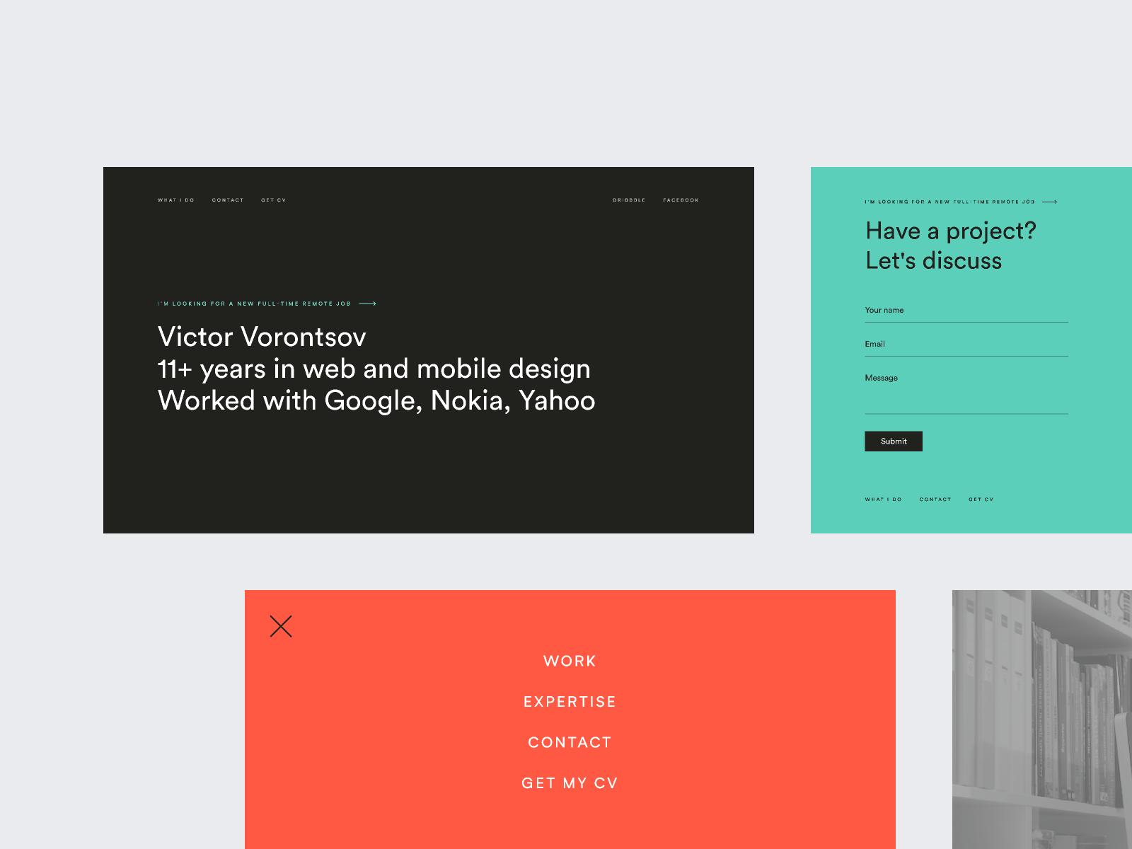 victors.live website design by Victor Vorontsov for United on Dribbble
