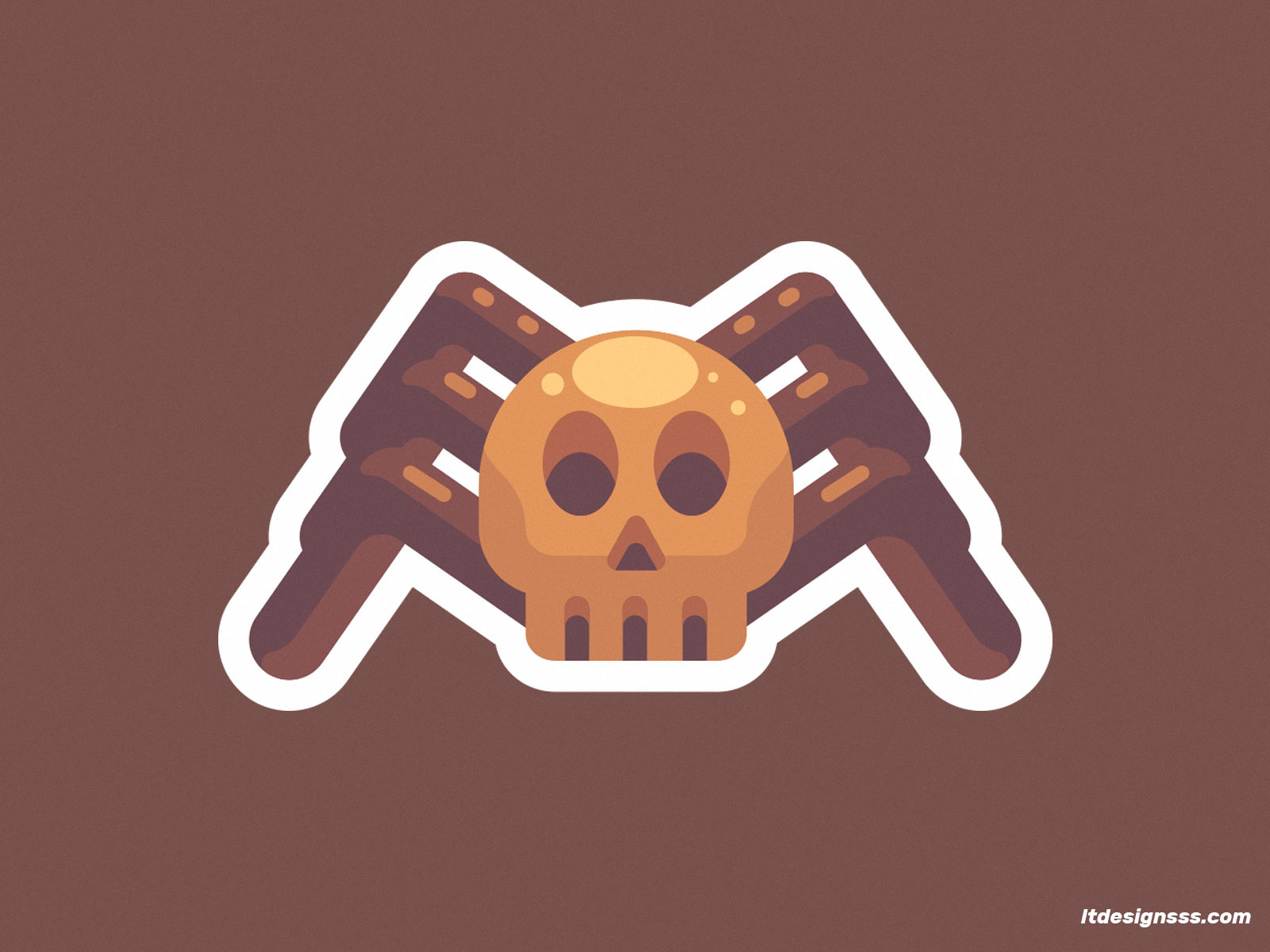 Creepy Stickers I (Spider Skull ) by Lia Tanasa on Dribbble