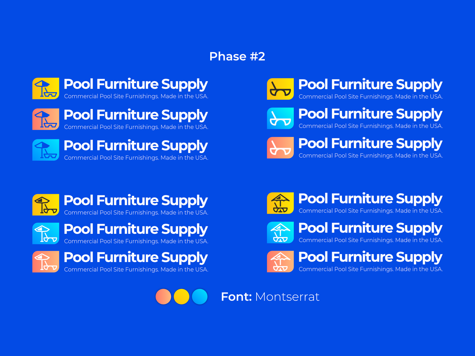 Pool Furniture Supply Logo Redesign - Phase 2 by Braeden Loepke on Dribbble