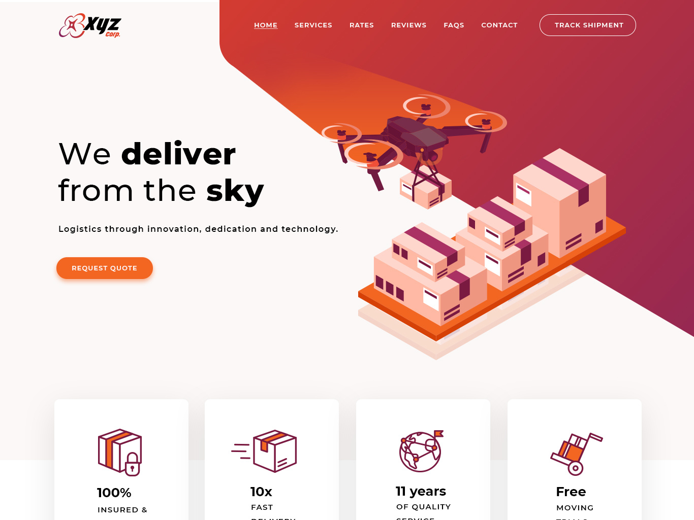 Xyz Corp Homepage by Gagandeep Singh on Dribbble