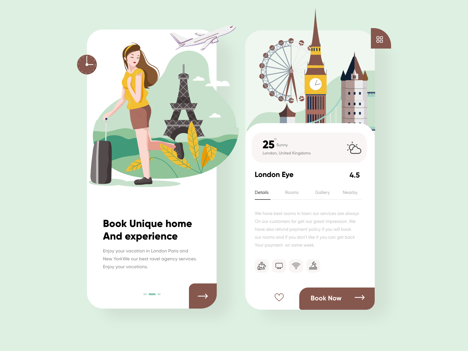 Travel App UX-UI Design by Ghulam Rasool 🚀 for Upnow Studio on Dribbble