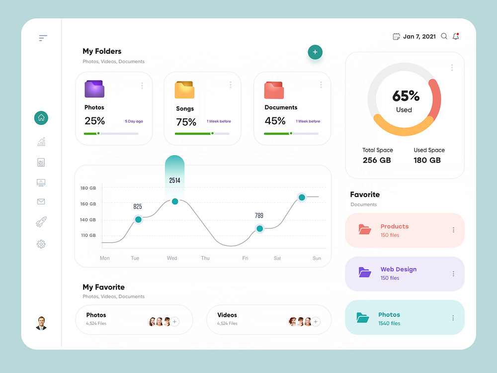 File Manager Dashboard Design by Ghulam Rasool 🚀 for Cuberto on Dribbble