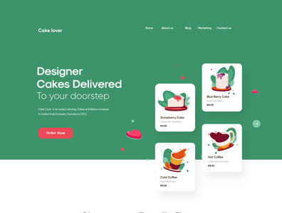 Cake Landing Page Design by Ghulam Rasool 🚀 for Cuberto on Dribbble